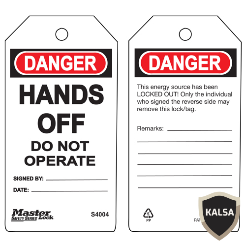 Master Lock S4004 Guardian Extreme Safety Tags - PT. KALSA Triapsara Utama