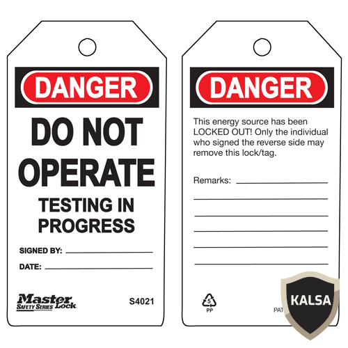 Master Lock S4021 Guardian Extreme Safety Tags - PT. KALSA Triapsara Utama