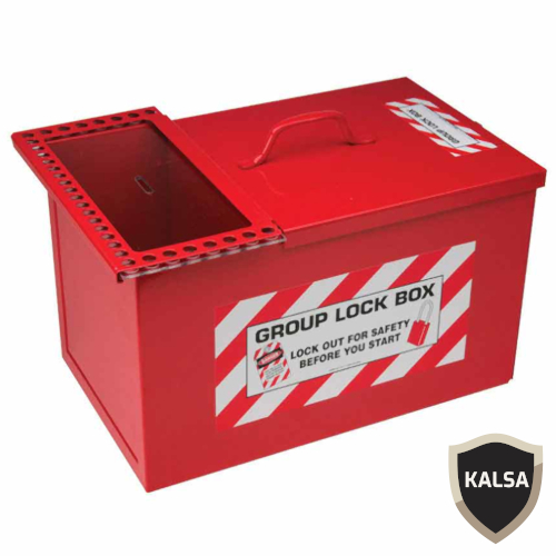 105717 Red Combined Lock Storage Large Metal Lock Box Brady - PT. KALSA ...