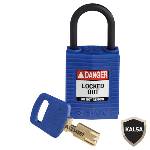 150183 Blue Keyed Differently Safe-Key Nylon Compact Padlock Brady - PT ...