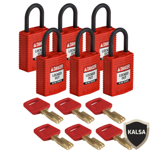 150207 Red Keyed Differently Safe-Key Nylon Compact Padlock Brady - PT ...