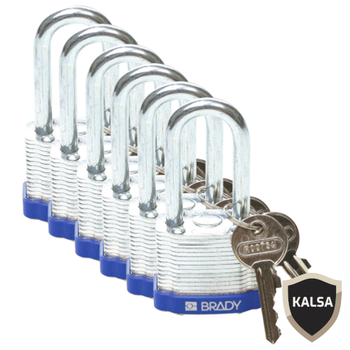 814095 Blue Laminated Steel Padlocks Brady - PT. KALSA Triapsara Utama
