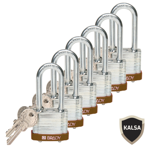814110 Brown Laminated Steel Padlocks Brady - PT. KALSA Triapsara Utama