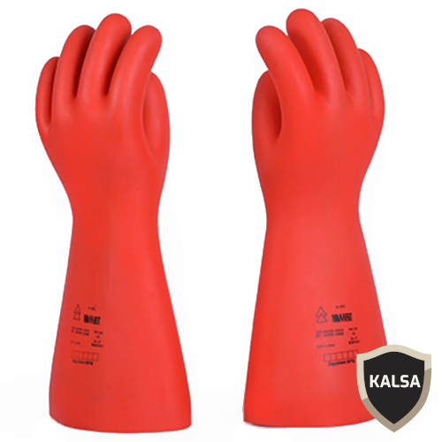 KL-AIXYZ Electrical Insulation Gloves Class 00 Palm Size 8-9-10-11-12 ...