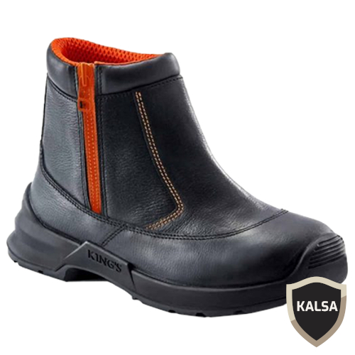 KWD206X Black Zipper Safety Boot Kings - PT. KALSA Triapsara Utama