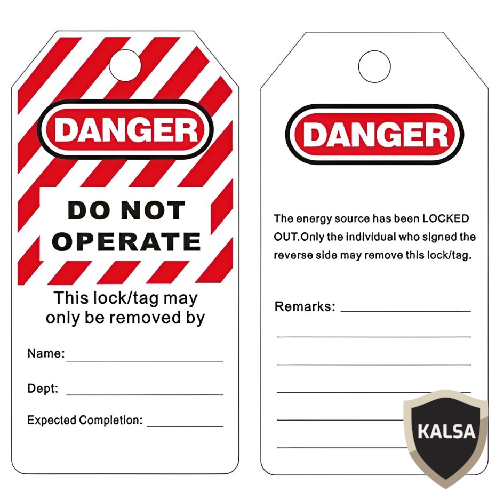 L497A Size W 75 x H 146 mm Safety Warning Tag Lototo - PT. KALSA ...