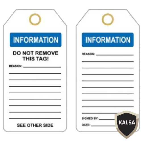 Lototo LT22A Size W 75 x H 146 mm Safety Warning Tag - PT. KALSA ...