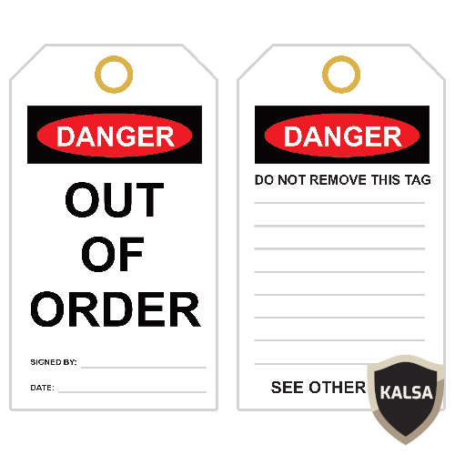 LT40A Size W 75 x H 135 mm Safety Warning Tag Lototo - PT. KALSA ...